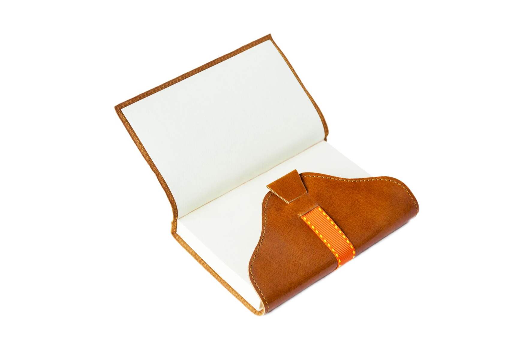 Libreta Porta Notas con Listón - Media Carta / Canela - Piel Canela